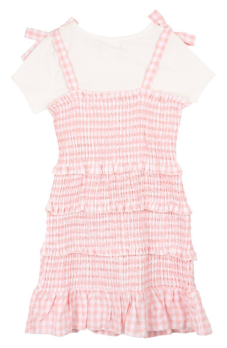 Rare Editions Kids' Gingham Smocked Tie Strap Dress, Jumper & Headband ...