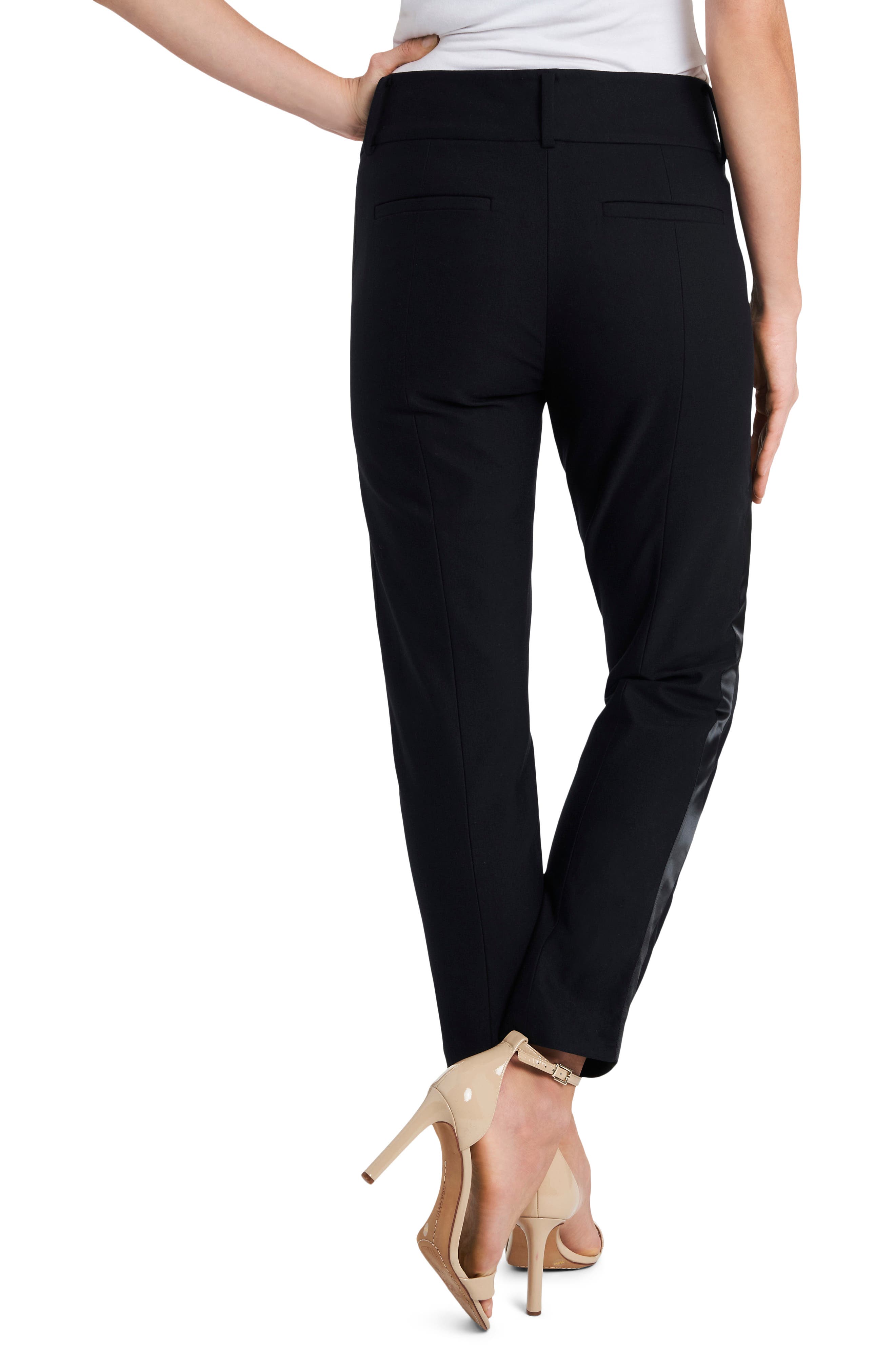 CeCe Satin Side Stripe Straight Leg Pants | Nordstromrack