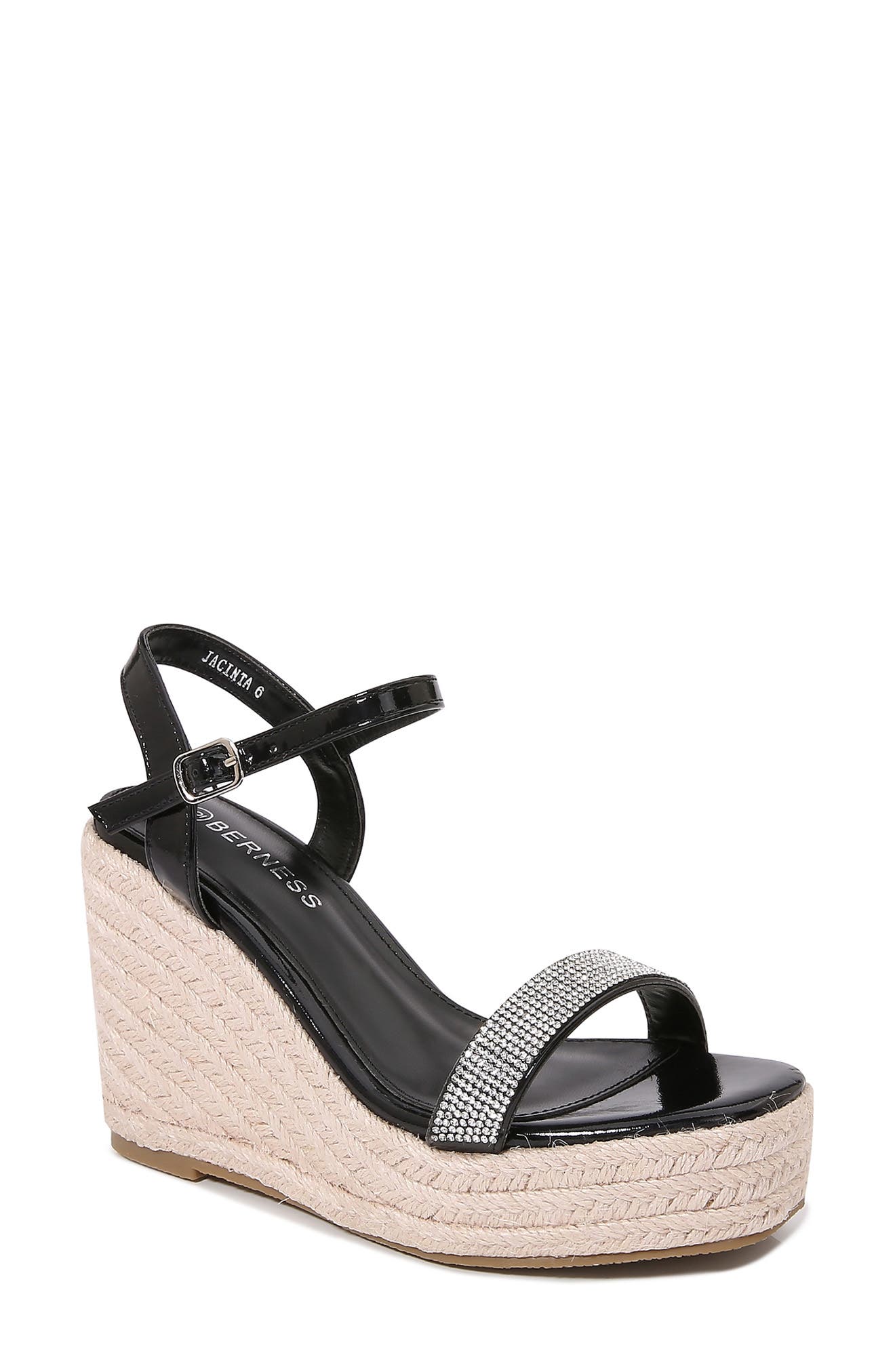 BERNESS Jacinta Rhinestone Epsadrille Wedge Platform Sandal (Women ...