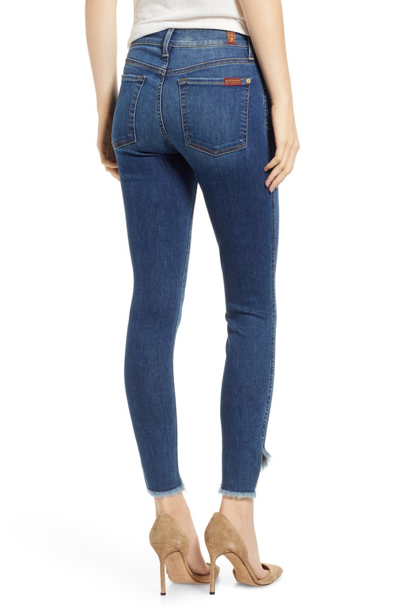7 For All Mankind Skinny Ankle Angled Hem Jeans | Nordstromrack