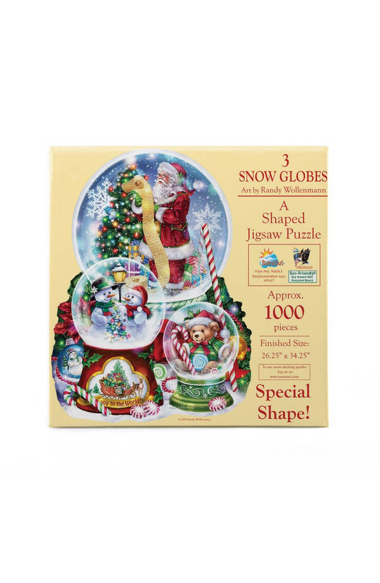 Sunsout 3 Snow Globes 1000 piece Jigsaw Puzzle for Adults Special Shape ...