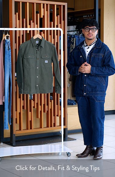 Lee Cotton Canvas Snap-Up Shirt Jacket | Nordstrom