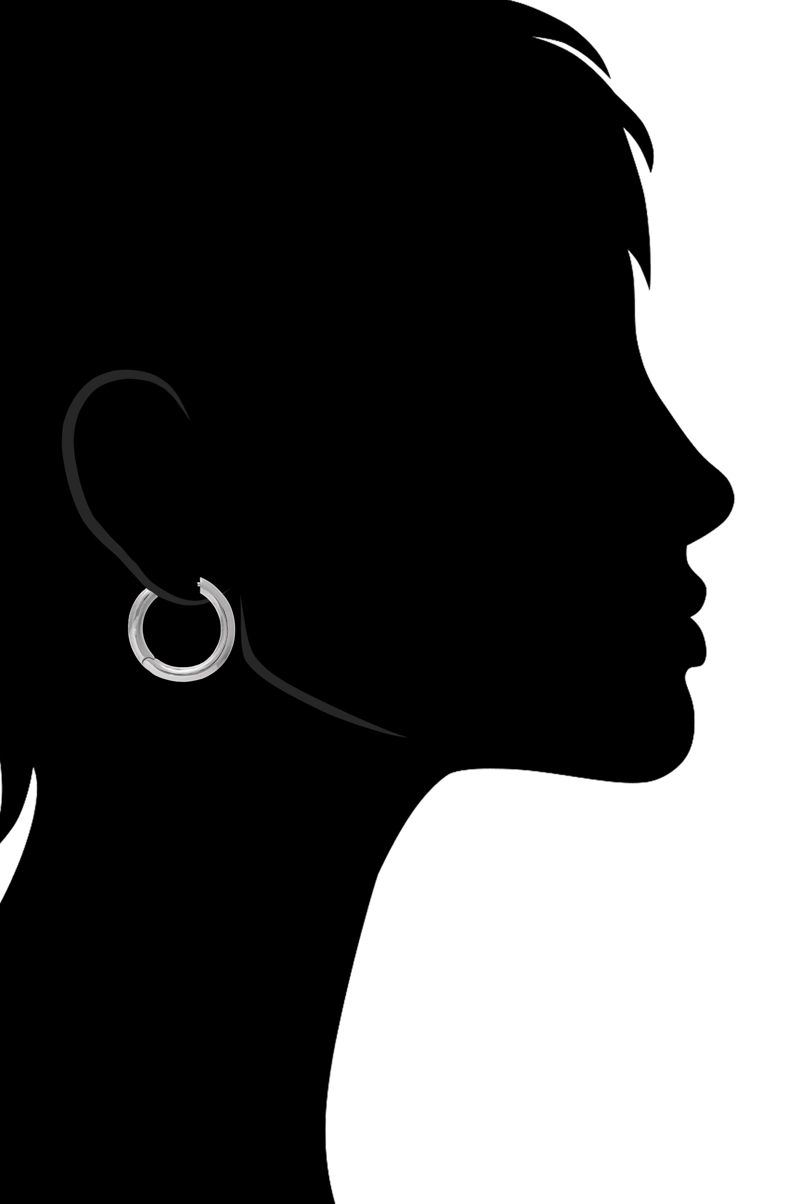 RIVKA FRIEDMAN White Rhodium Clad Huggie Hoop Earrings | Nordstromrack