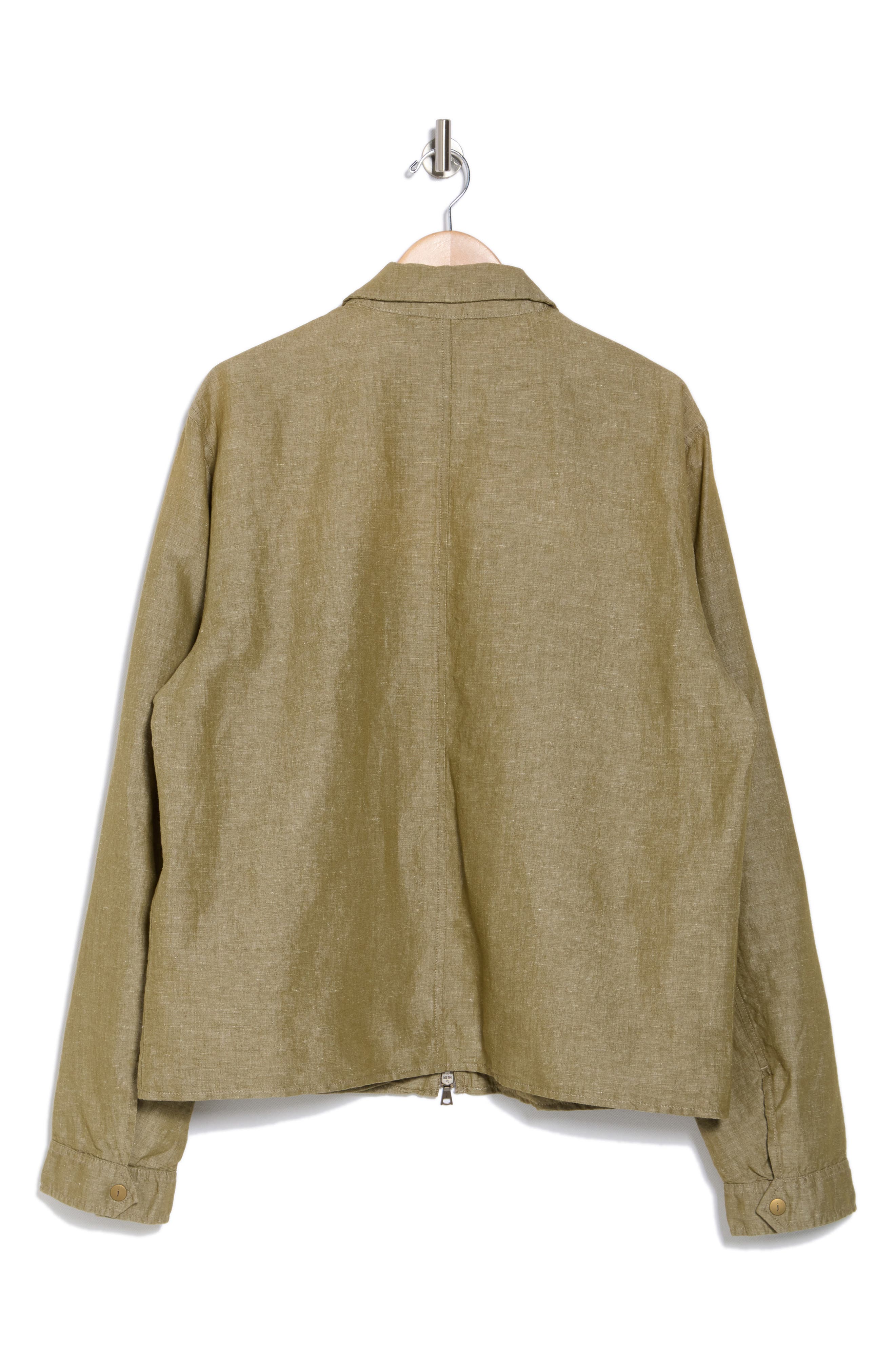 John Varvatos Santiago Cotton & Linen Shirt Jacket | Nordstromrack