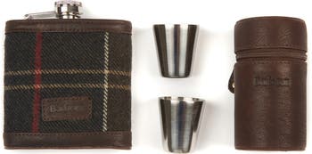 Barbour Tartan Hip Flask & Cups Set | Nordstrom