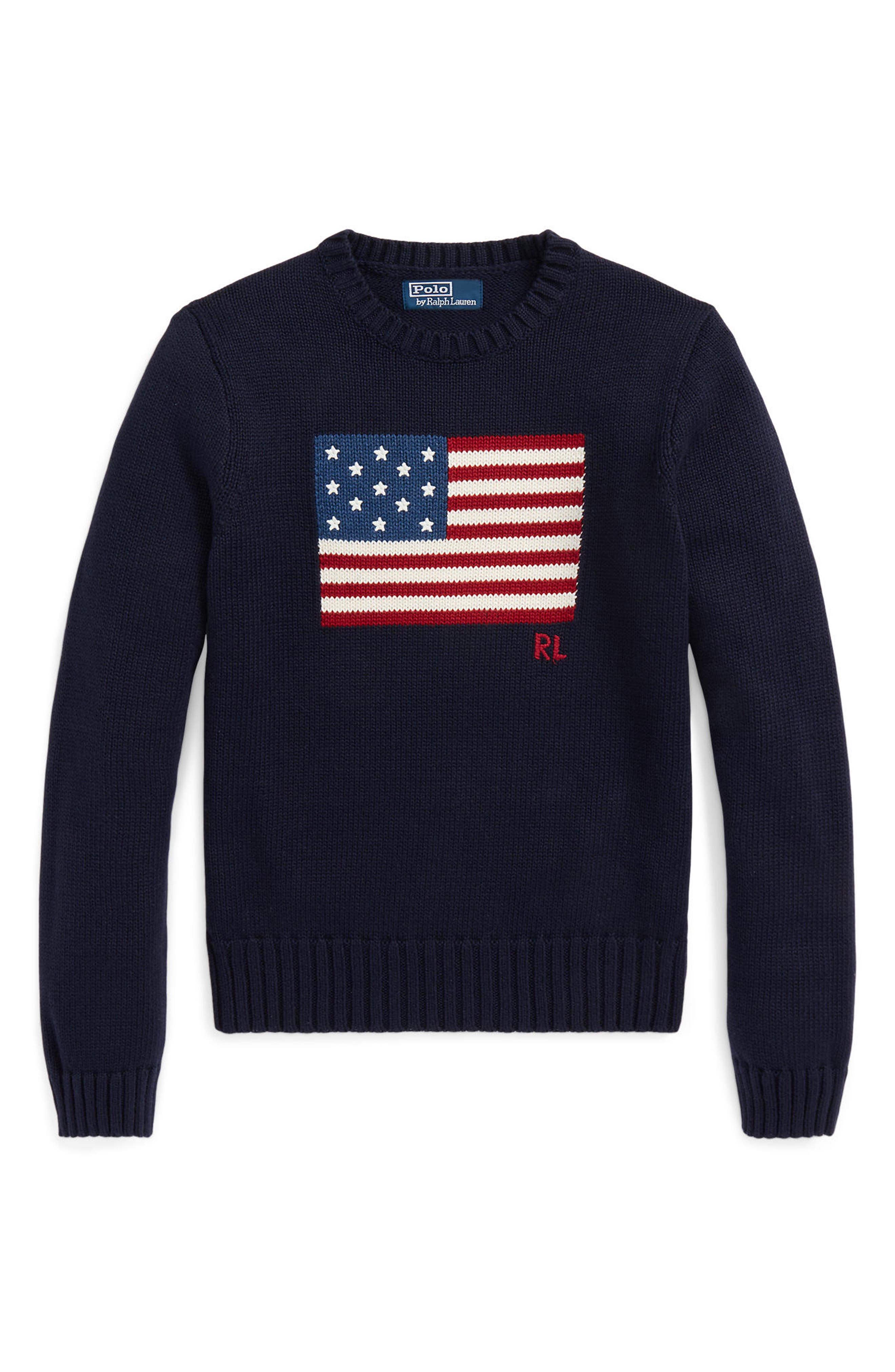Polo Ralph Lauren Flag Crewneck Sweater | Nordstrom