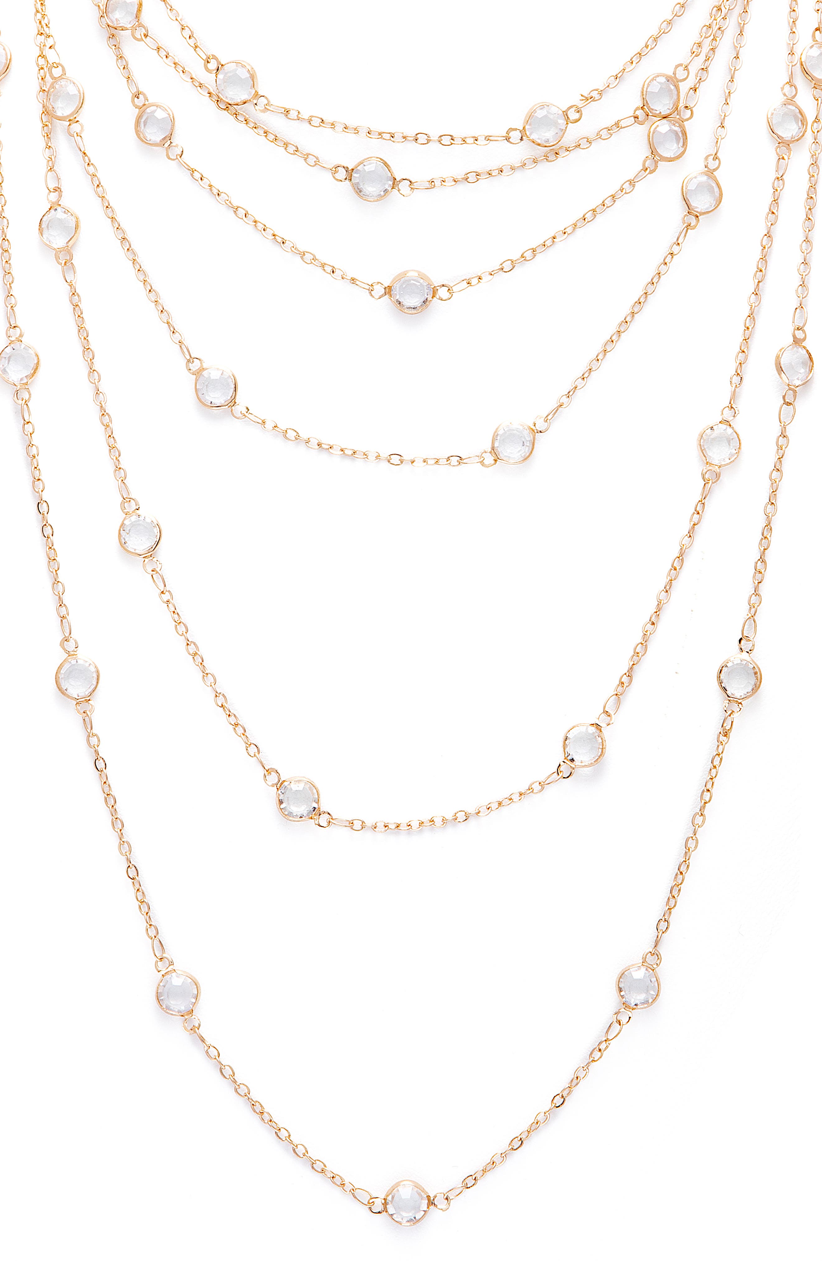 SAACHI Crystal Layered Necklace | Nordstromrack