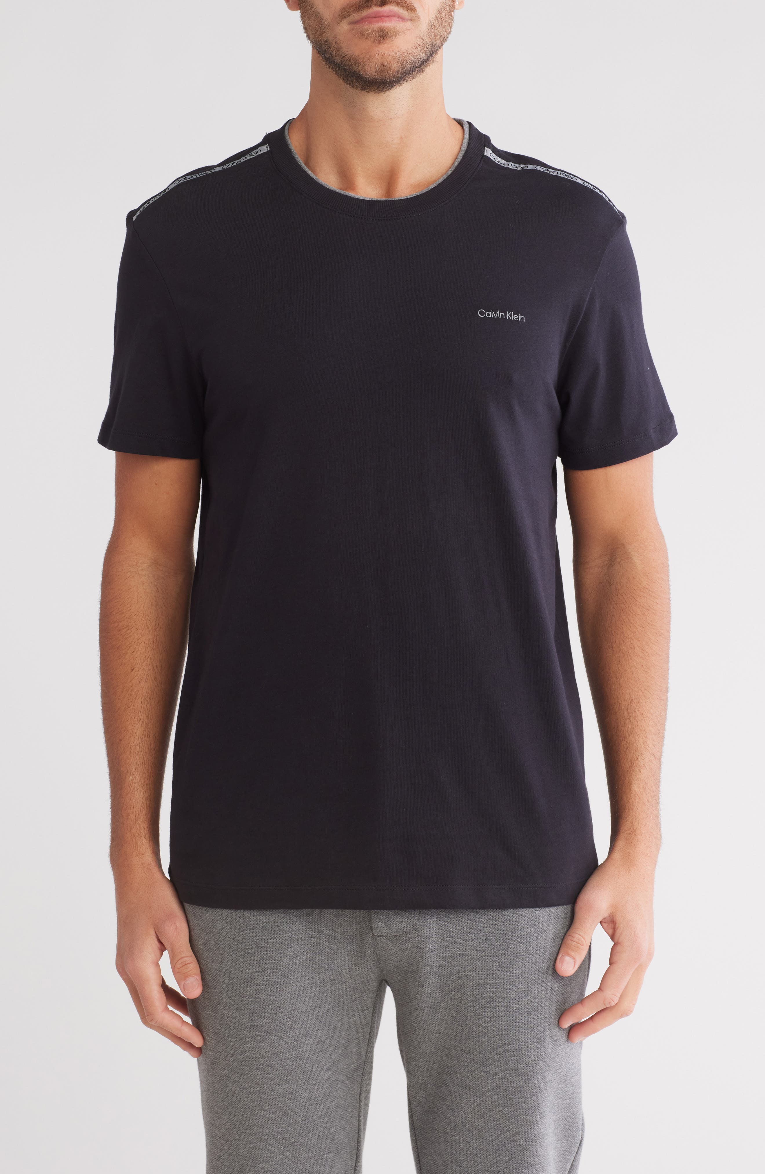 Calvin Klein Shoulder Logo Tape Cotton T-Shirt | Nordstromrack