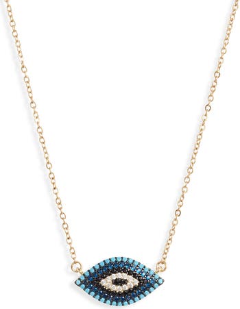 Knotty Pavé Evil Eye Pendant Necklace | Nordstromrack