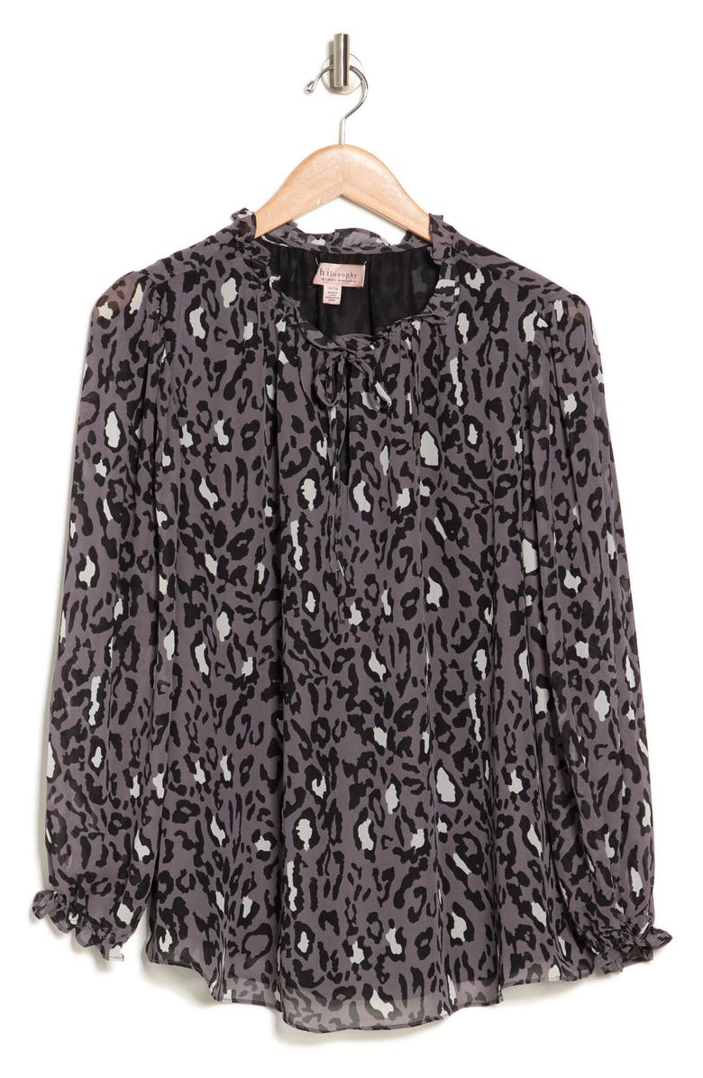 PHILOSOPHY BY RPUBLIC CLOTHING Cheetah Print Blouse | Nordstromrack