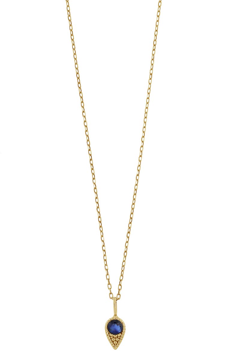 Bony Levy 18K Yellow Gold Sapphire Teardrop Pendant Necklace ...