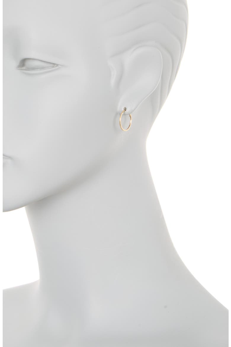 14K Yellow Gold Ultra Thin Hoop Earrings (Women) | Nordstromrack