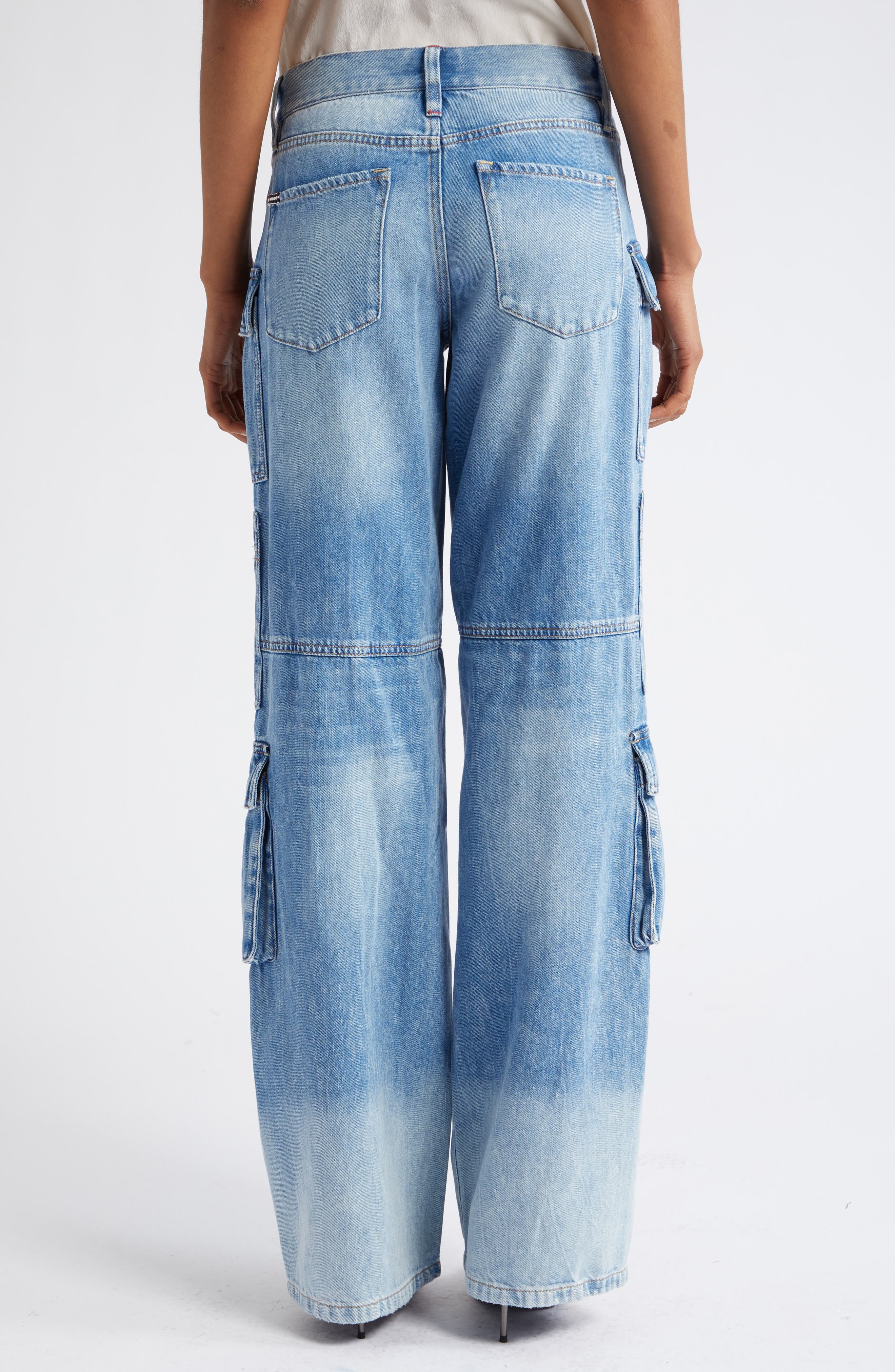 Alice + Olivia Cay Baggy Cargo Jeans | Nordstrom