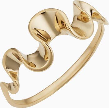 Oradina 14K Solid Gold Stack Ribbon Ring | Nordstrom