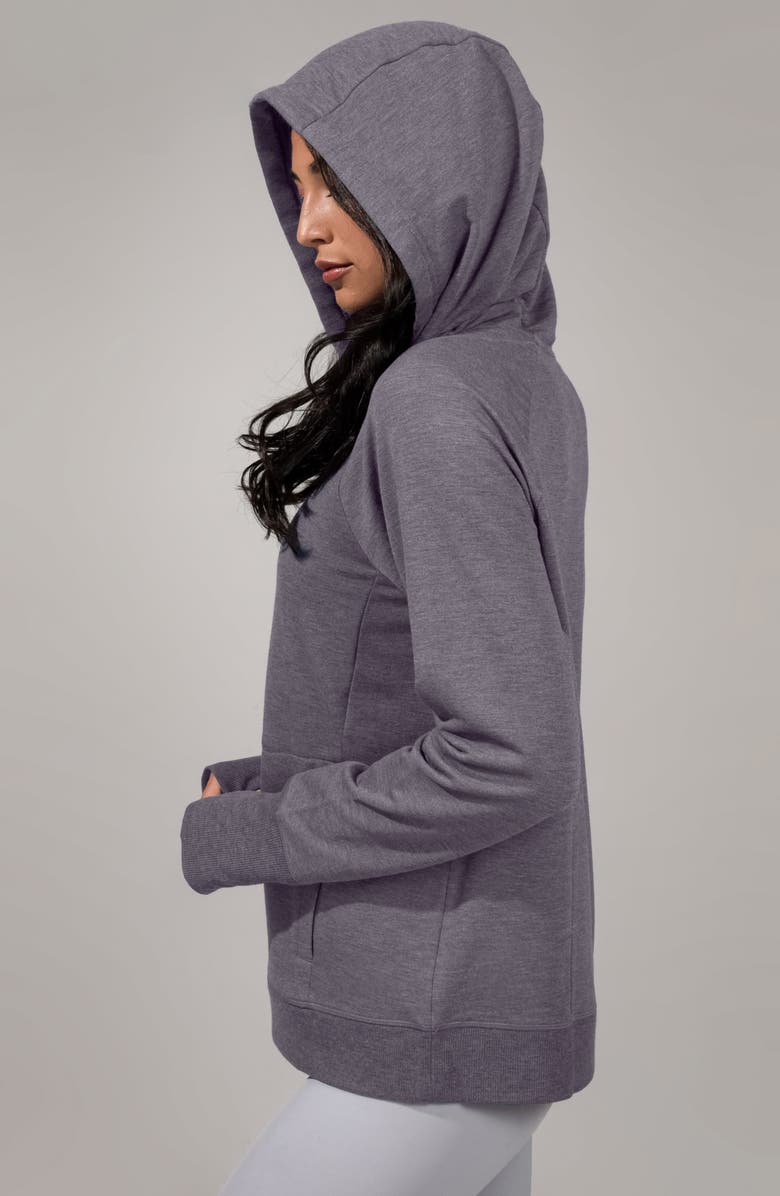 90 DEGREE BY REFLEX Terry Brushed Long Sleeve Raglan Pullover Hoodie ...