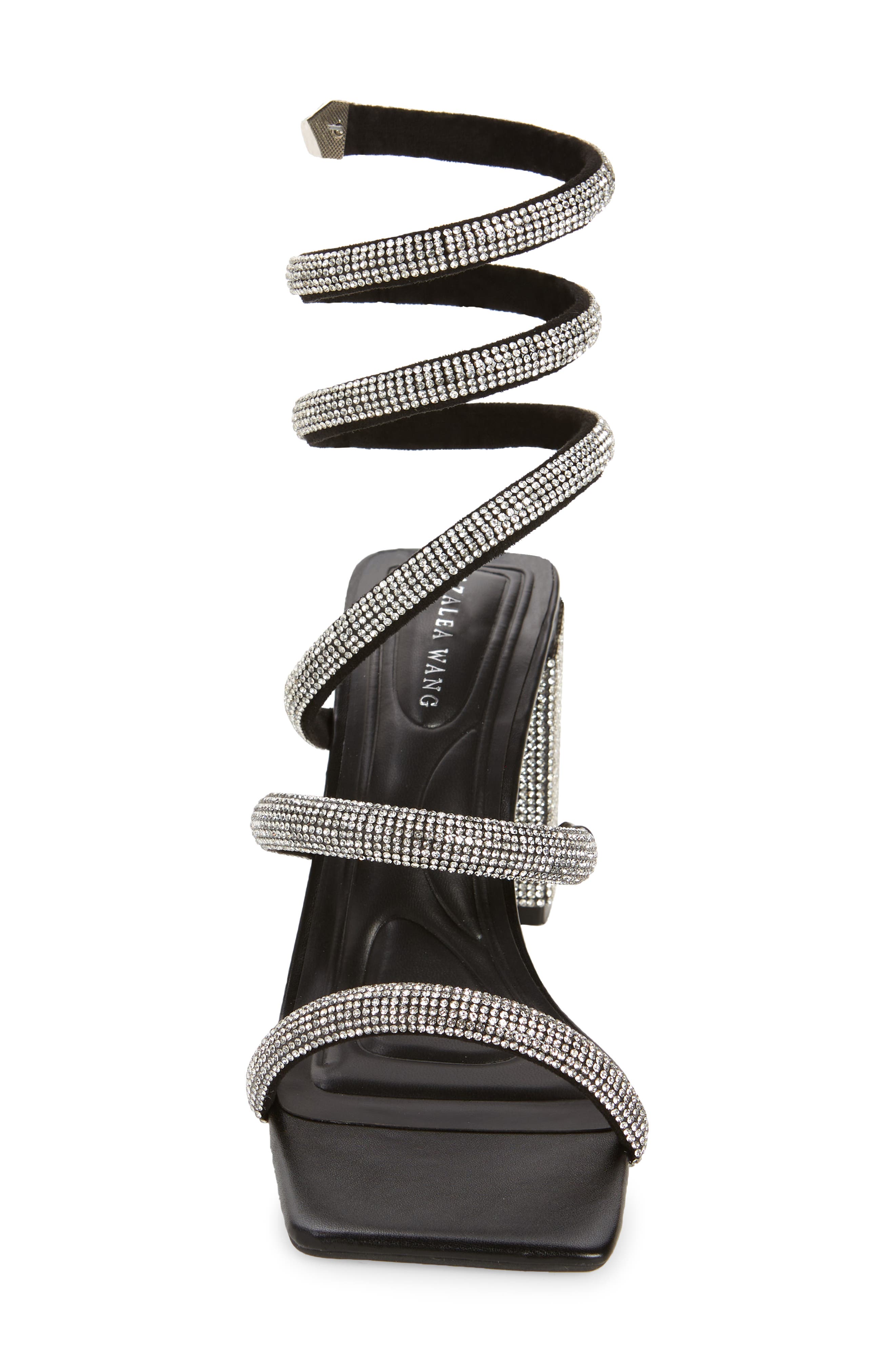 AZALEA WANG Ursula Crystal Embellished Ankle Wrap Sandal (Women ...