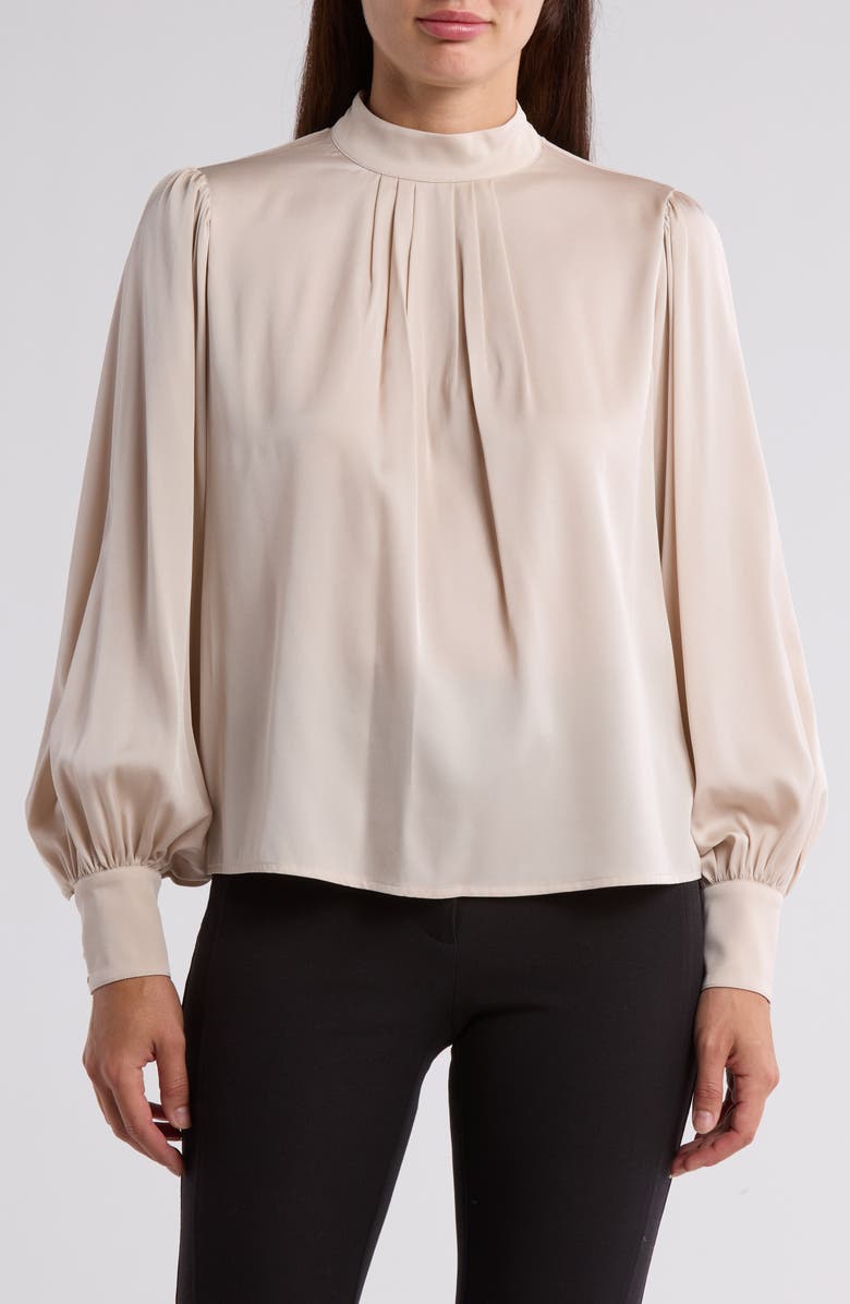 Elie Tahari The Tiffany Stretch Silk Long Sleeve Blouse | Nordstromrack