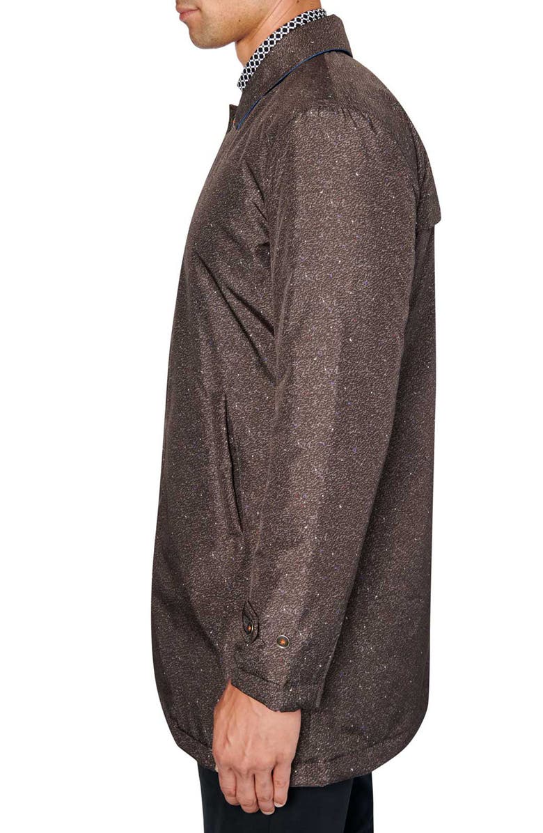 Tallia Black Texture Dot Trench Coat | Nordstromrack