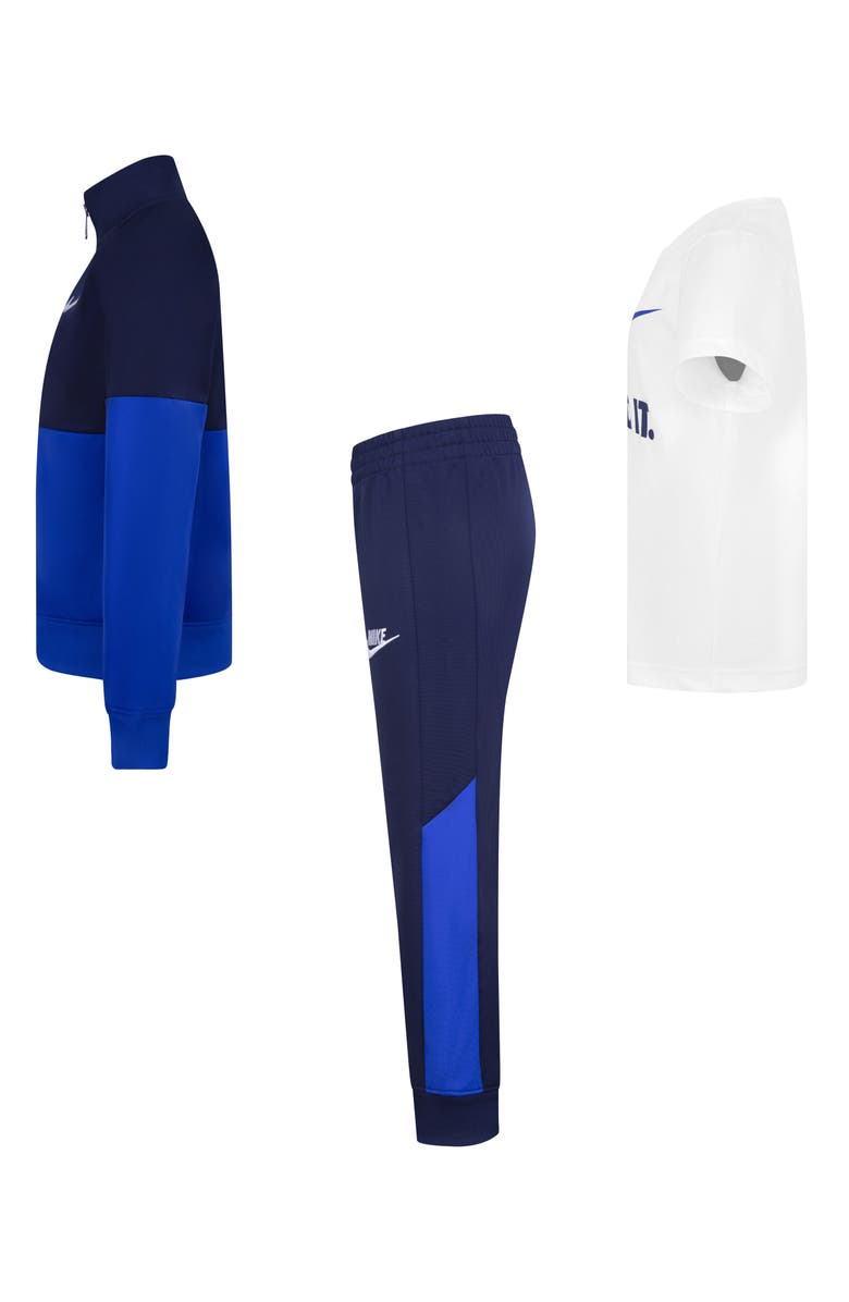 Nike Kids' Colorblock Track Jacket, Logo Graphic T-Shirt & Joggers Set ...