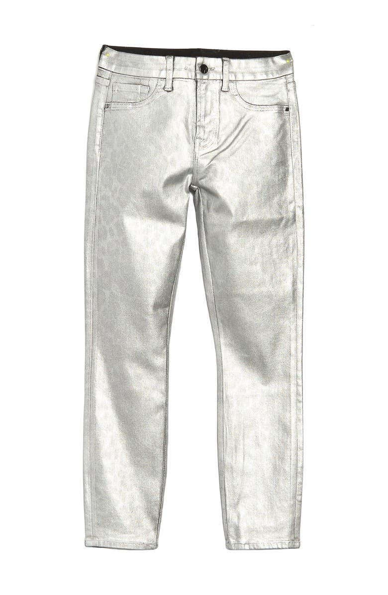 JEN7 by 7 For All Mankind Metallic Leopard Print Skinny Ankle Jeans ...