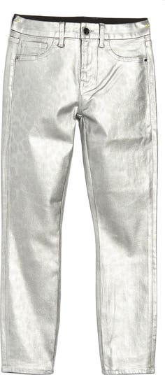JEN7 by 7 For All Mankind Metallic Leopard Print Skinny Ankle Jeans ...