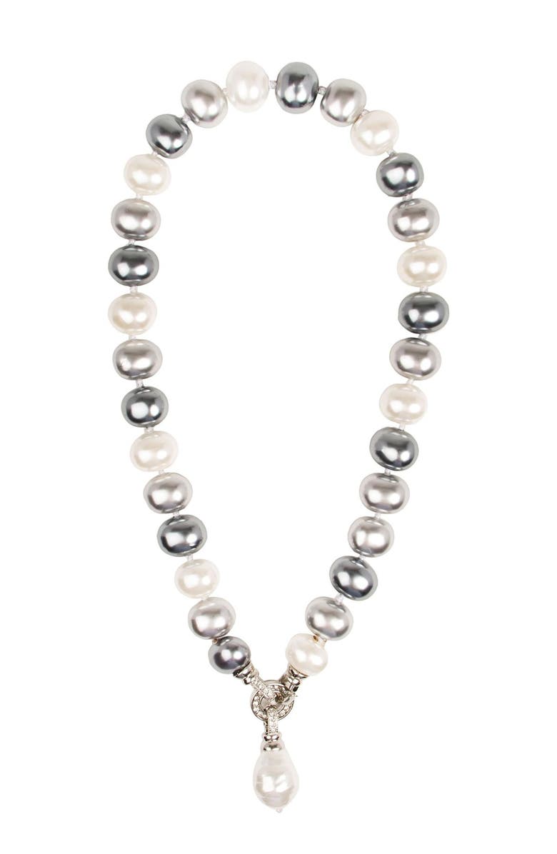 SAACHI Neapolitan Freshwater & Imitation Pearl Pendant Necklace ...