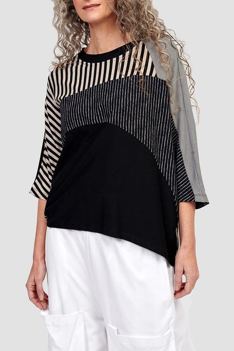 Women's Black Striped Tops | Nordstrom