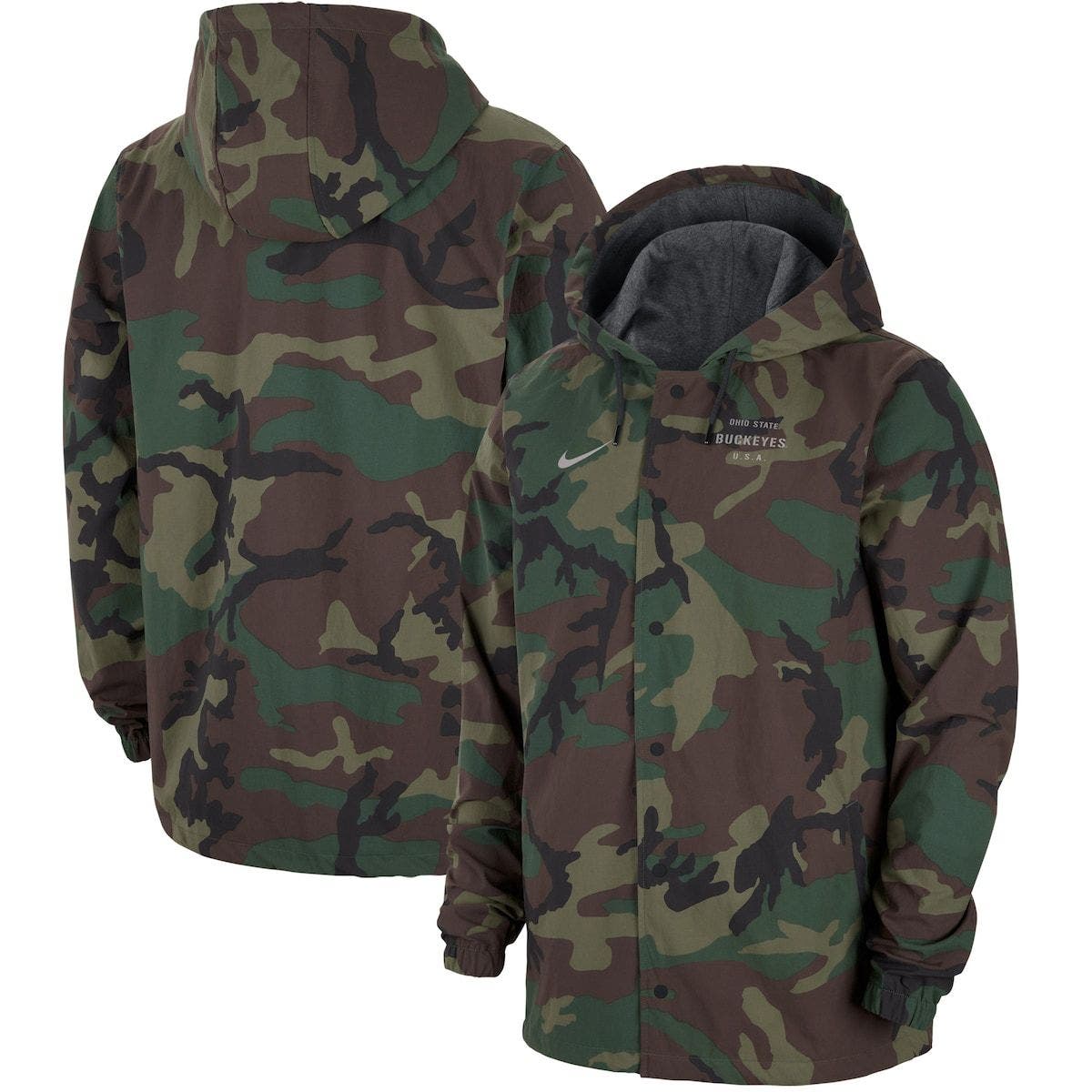 Nike Men's Nike Camo Ohio State Buckeyes Full-Snap Hoodie Jacket ...