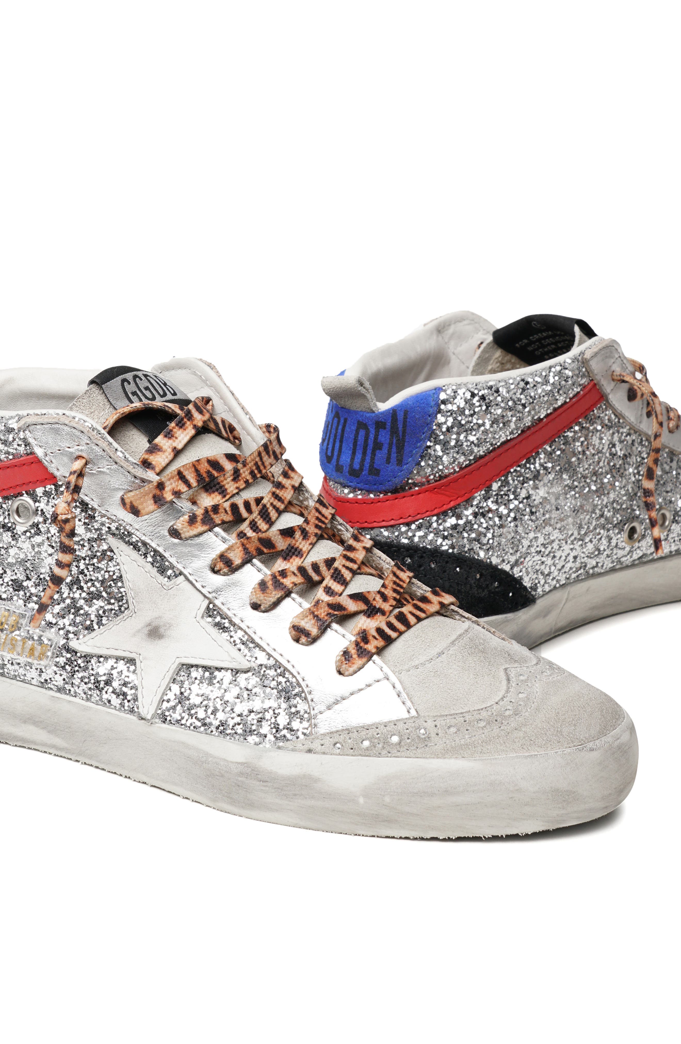 Golden Goose Mid Star Glitter Sneaker (Women) | Nordstrom