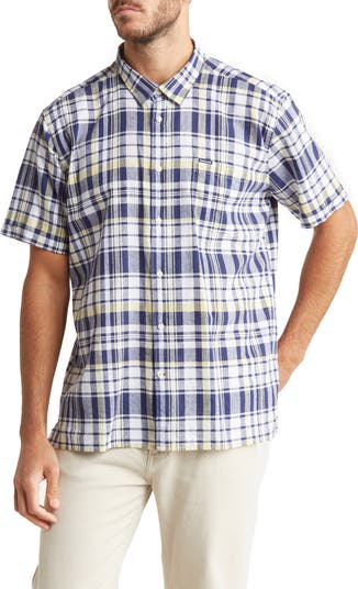 Barbour Bodmin Plaid Short Sleeve Regular Fit Linen & Cotton Button-Up ...
