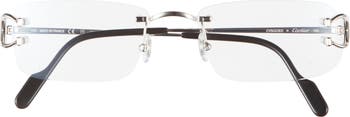 Cartier 56mm Rimless Rectangular Reading Glasses | Nordstrom