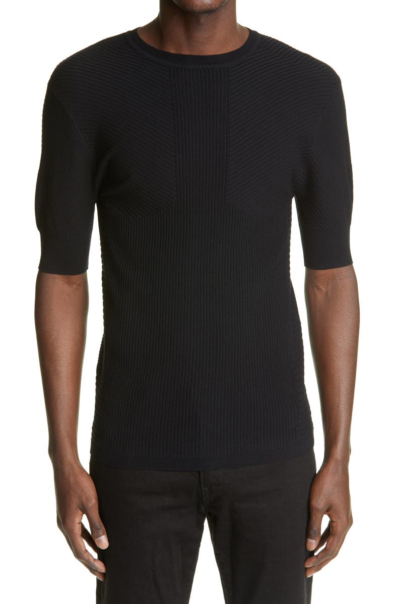 O. Studio Design Pilot Short Sleeve Sweater | Nordstrom