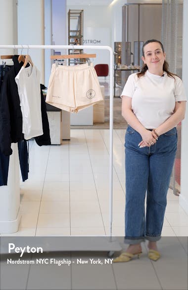 Sporty & Rich Eden Crest Cotton Disco Shorts | Nordstrom