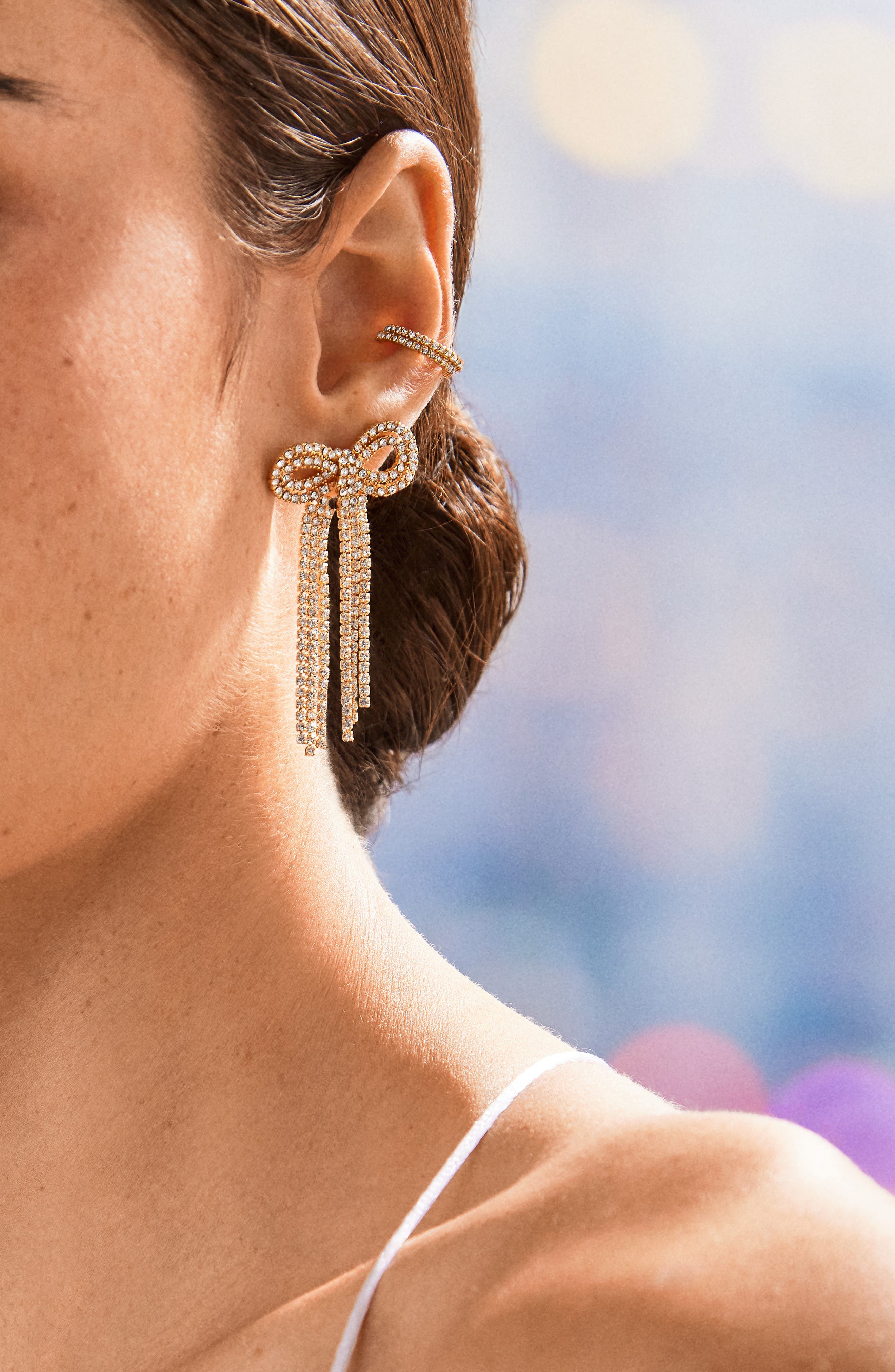 BaubleBar Nicci Pave Bow Drop Earrings | Nordstromrack