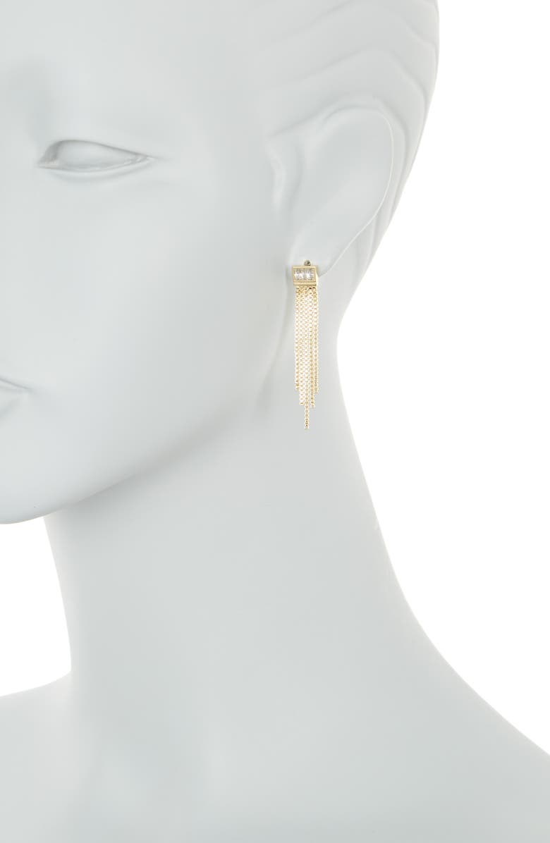 NORDSTROM RACK Demi-Fine CZ Box Chain Fringe Earrings | Nordstromrack