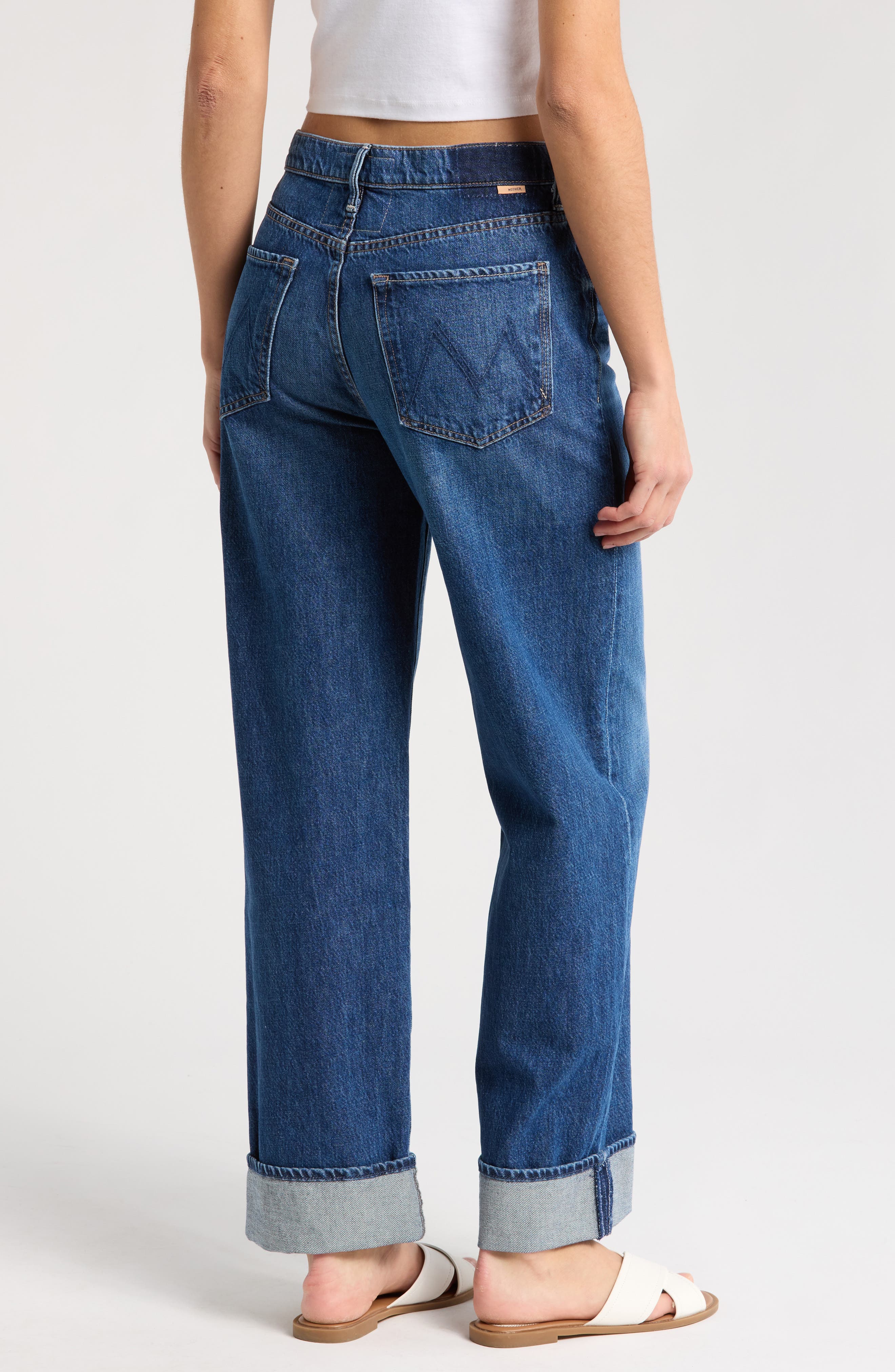 MOTHER The Spitfire Nerdy Cuffed Straight Leg Jeans | Nordstromrack