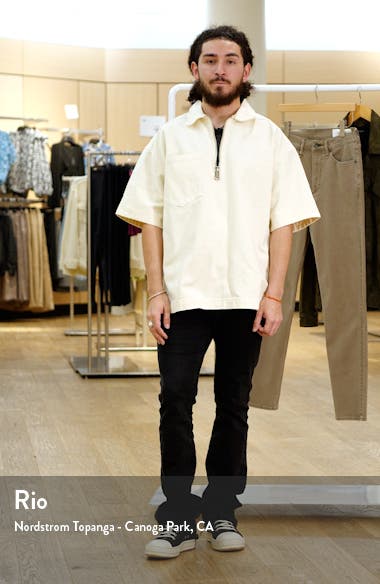 PURPLE BRAND Oversize Zip Polo | Nordstromrack