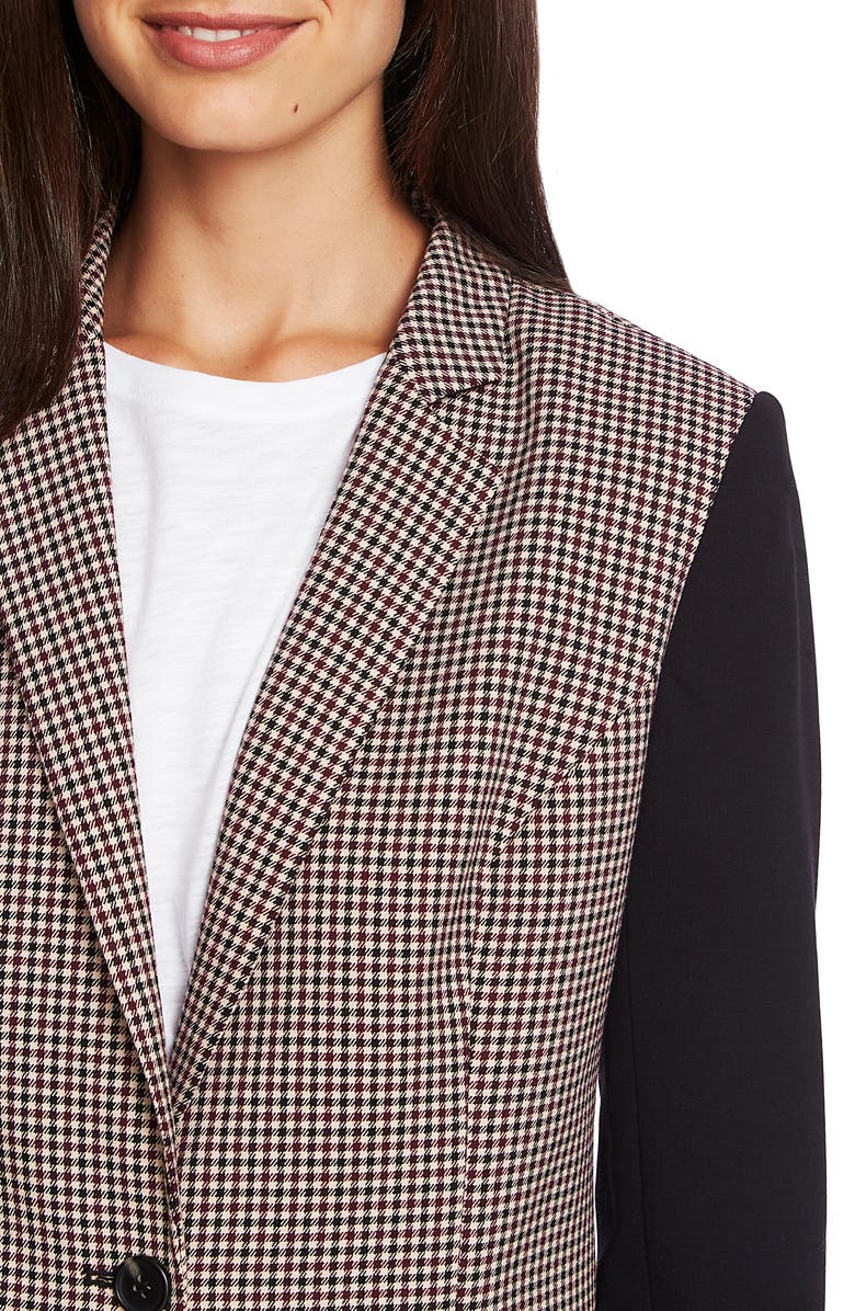 1.STATE Mini Houndstooth Mixed Media Blazer | Nordstromrack