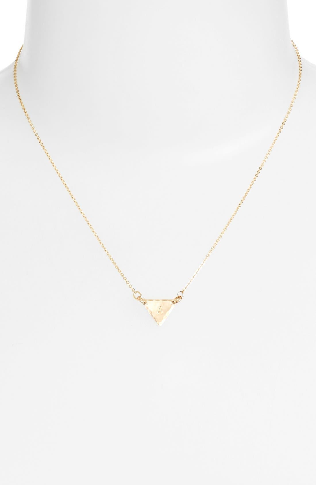 Nashelle 14k-Gold Fill Initial Triangle Necklace | Nordstrom