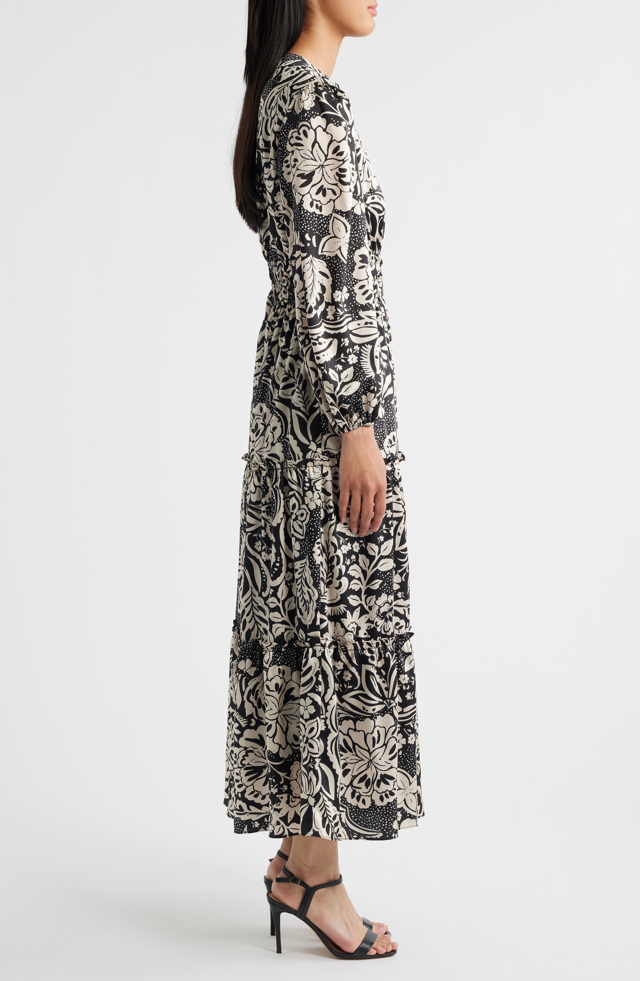 Julia Jordan Two-Tone Long Sleeve Maxi Dress | Nordstromrack