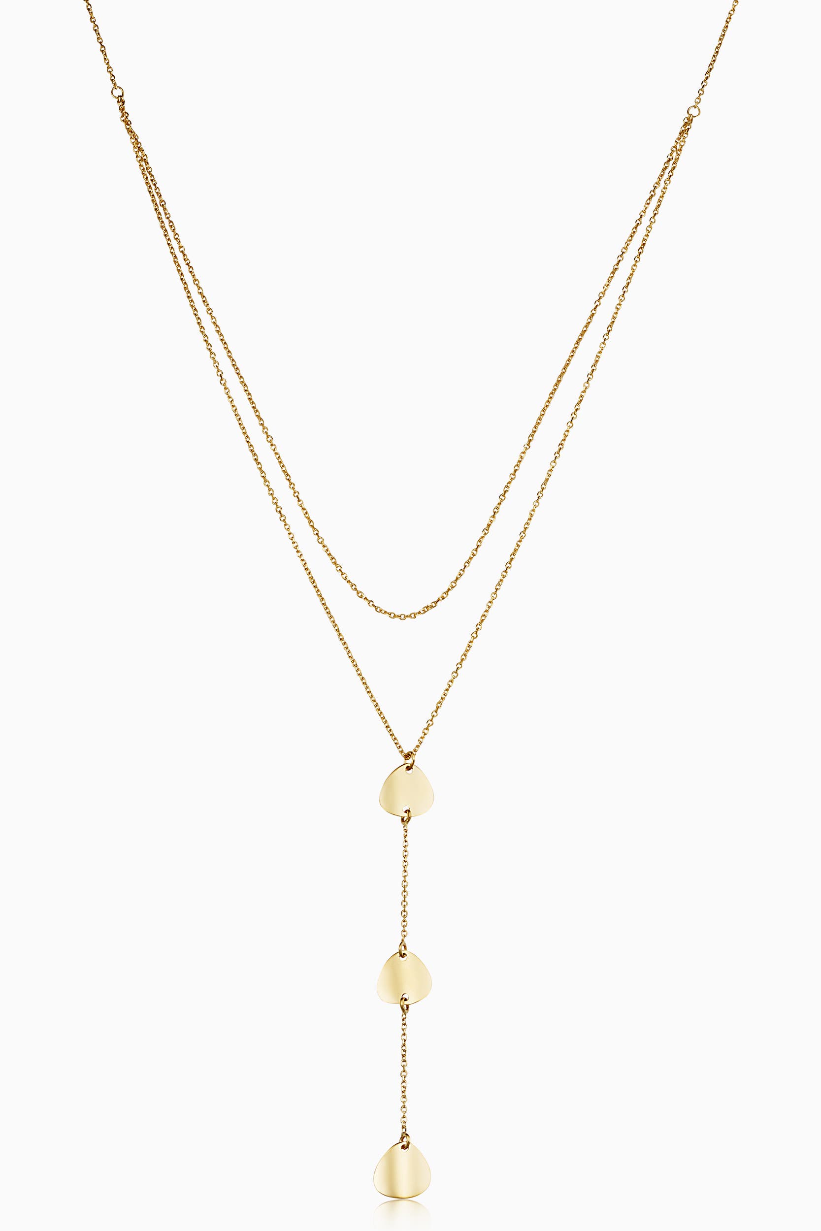 Oradina 14K Yellow Gold Botticelli Drop Necklace | Nordstrom