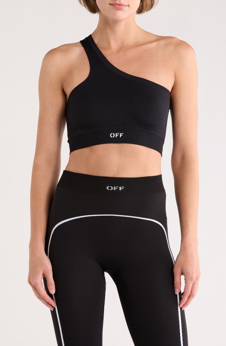 Off-White Off Stamp One Shoulder Sports Bra | Nordstromrack