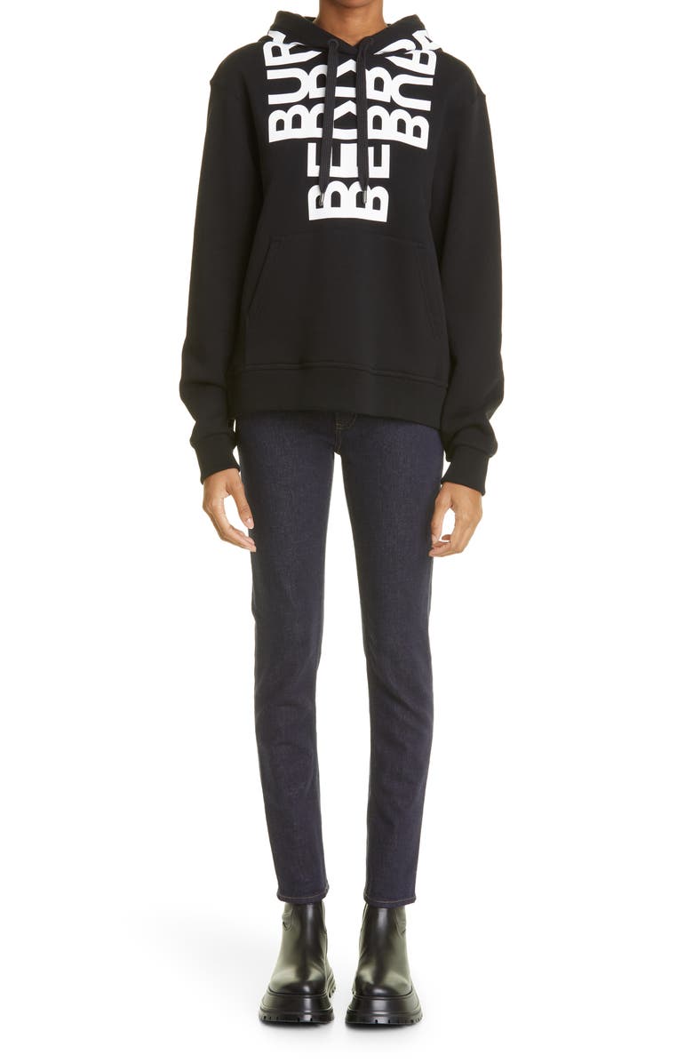 Burberry Women's Poulter Logo Oversize Cotton Hoodie | Nordstromrack
