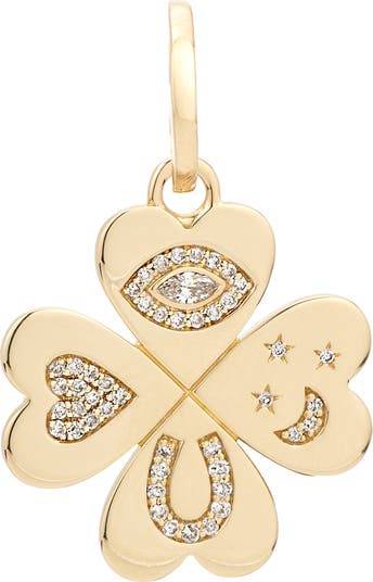 Adina Reyter Good Luck Diamond Clover Pendant | Nordstrom
