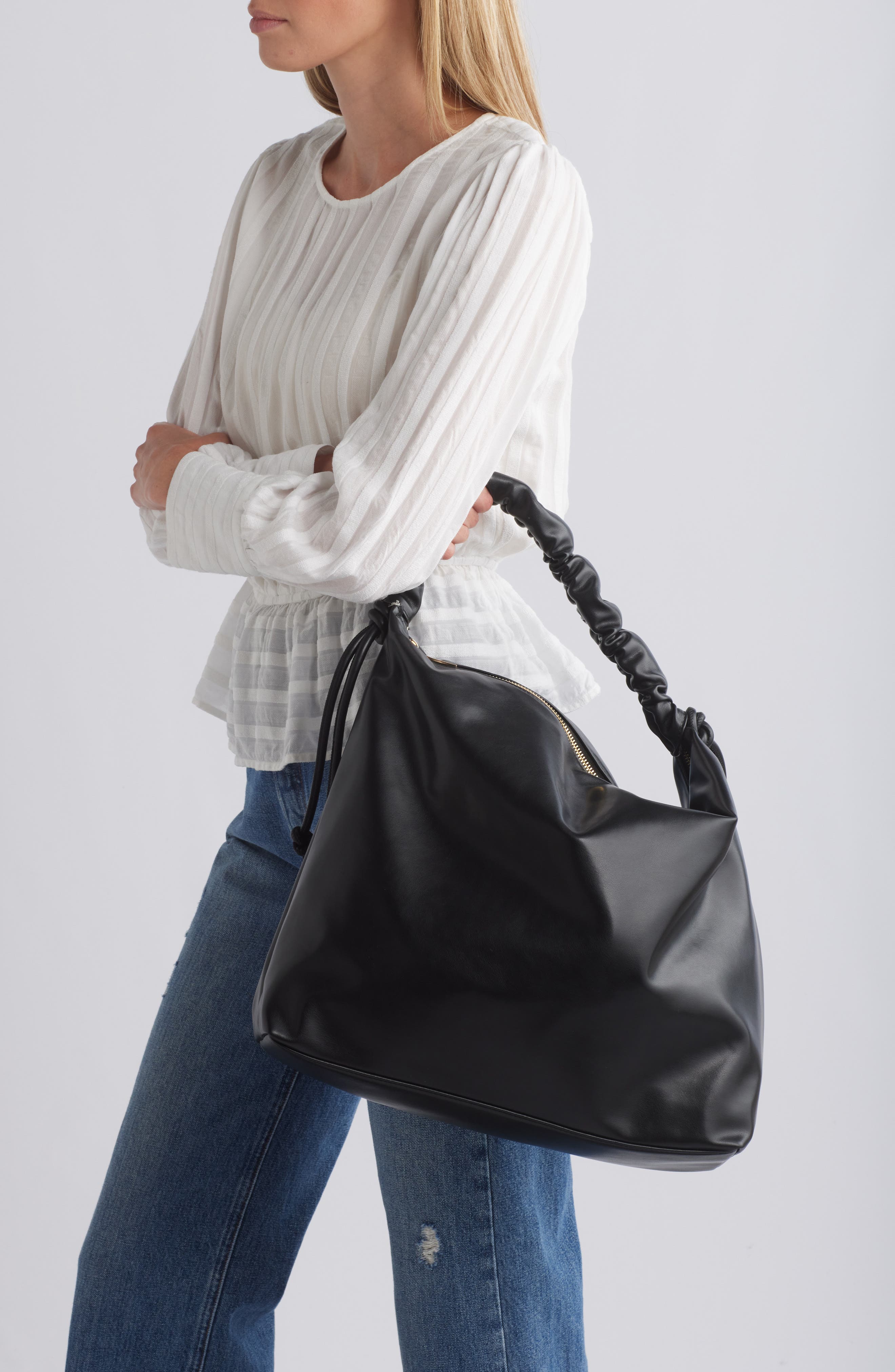 URBAN EXPRESSIONS HANDBAGS Faux Leather Scrunch Handle Hobo Bag ...