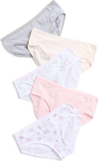 Laura Ashley Kids' Stretch Cotton 5-Pack Assorted Briefs | Nordstromrack