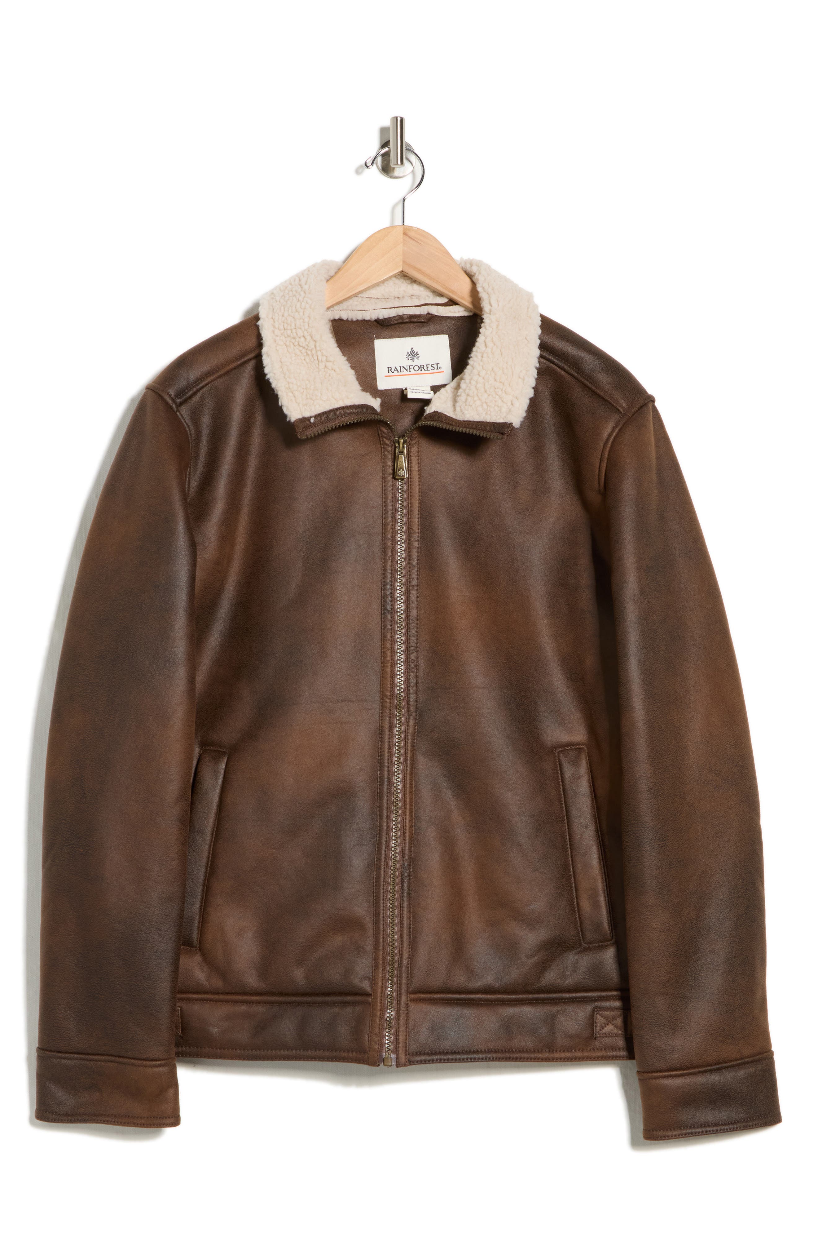 Rainforest Faux Shearling Lined Aviator Jacket | Nordstromrack