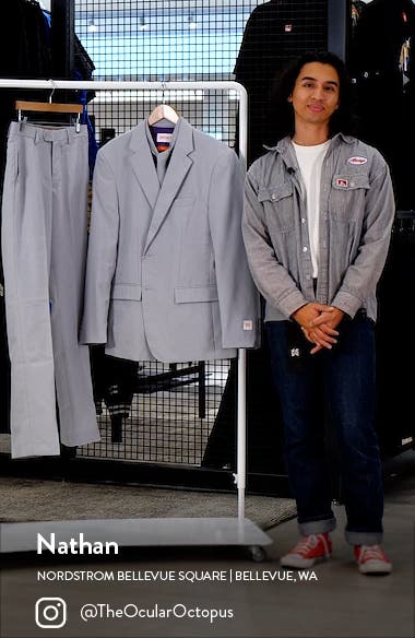OppoSuits Groovy Grey Slim Fit Two-Piece Suit & Tie Set | Nordstrom