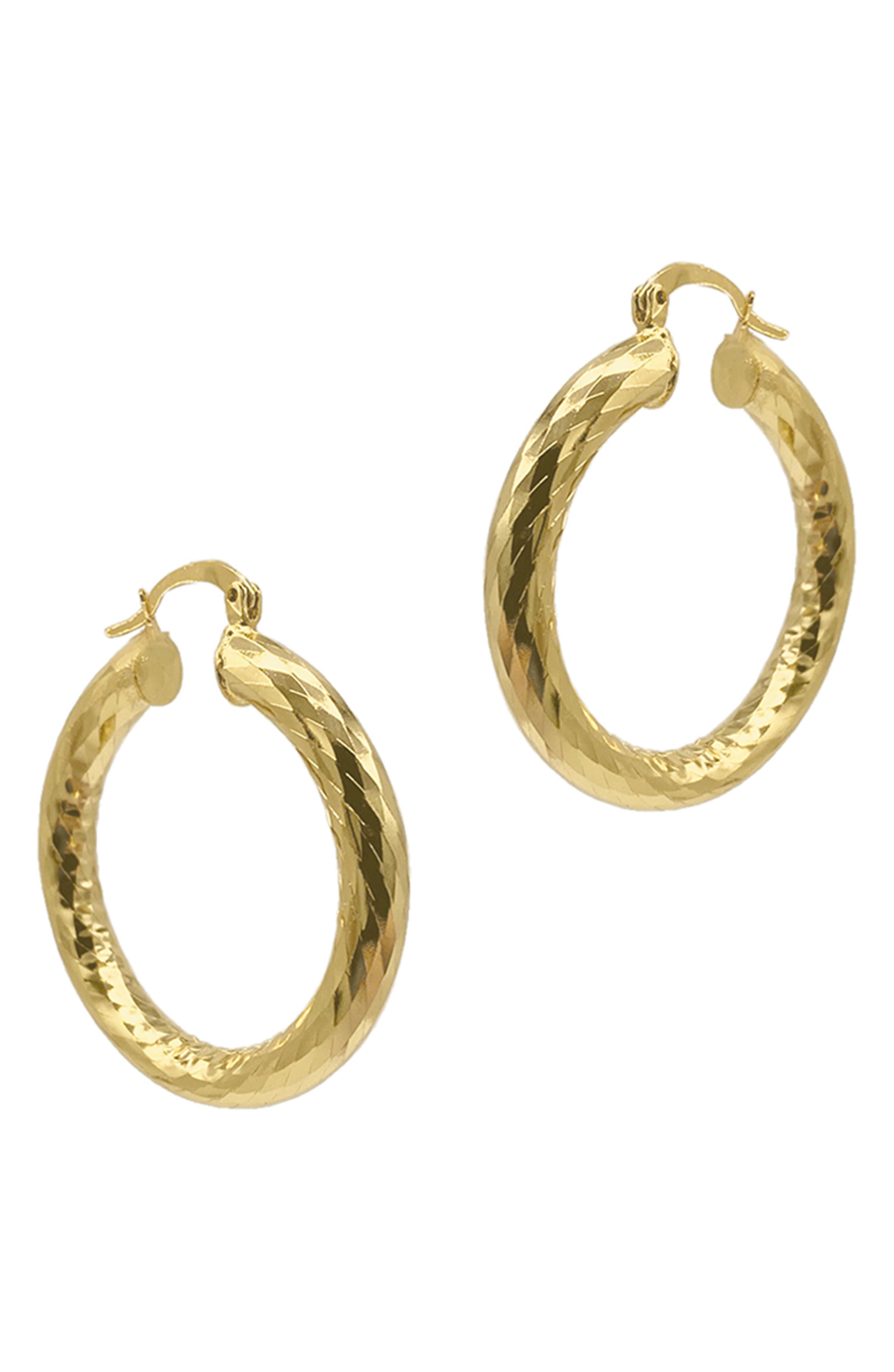 Adornia Hammered Tube Hoop Earrings | Nordstromrack