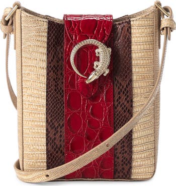 Brahmin Marley Croc Embossed Leather Crossbody Bag | Nordstrom